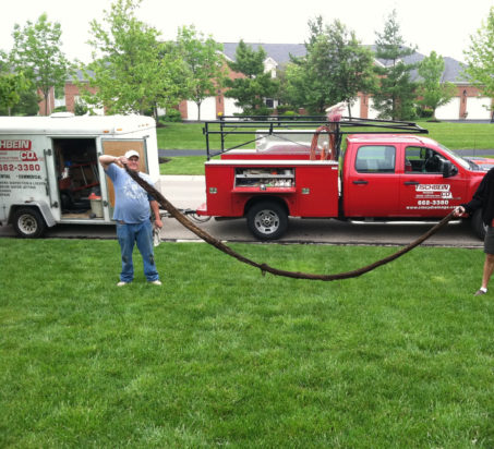 Video inspection root clog found and removed – Tischbein Co. Inc.